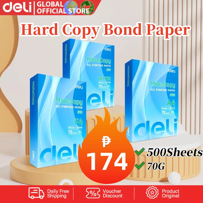 Deli Hard Copy Bond Paper/Copy One Bond Paper High Quality(70G ...