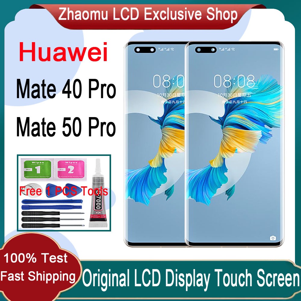 Original OLED Huawei Mate 40 Pro 4G 5G Mate 50 Pro LCD Display Touch Screen Replacement | Shopee ...