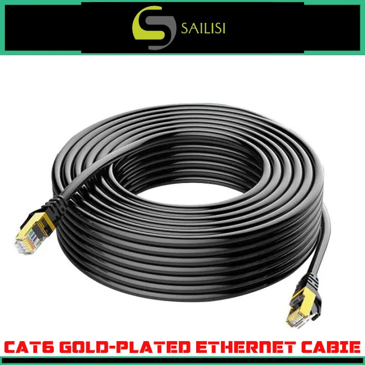 10M 20M 30M 40M 50M Cat6 Gold-plated Ethernet Cable internet Lan cable ...
