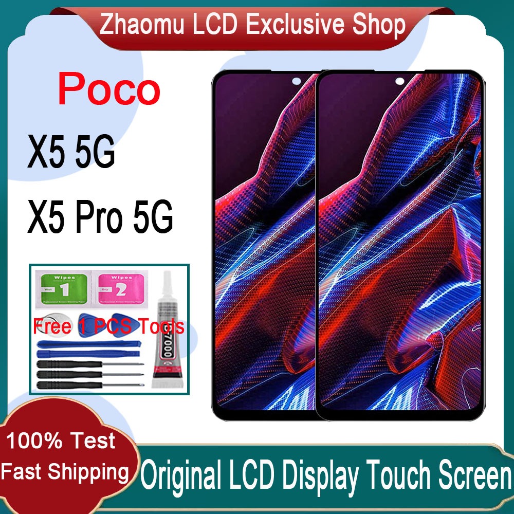 Original AMOLED Poco X5 5G X5 Pro 5G LCD Display Touch Screen ...