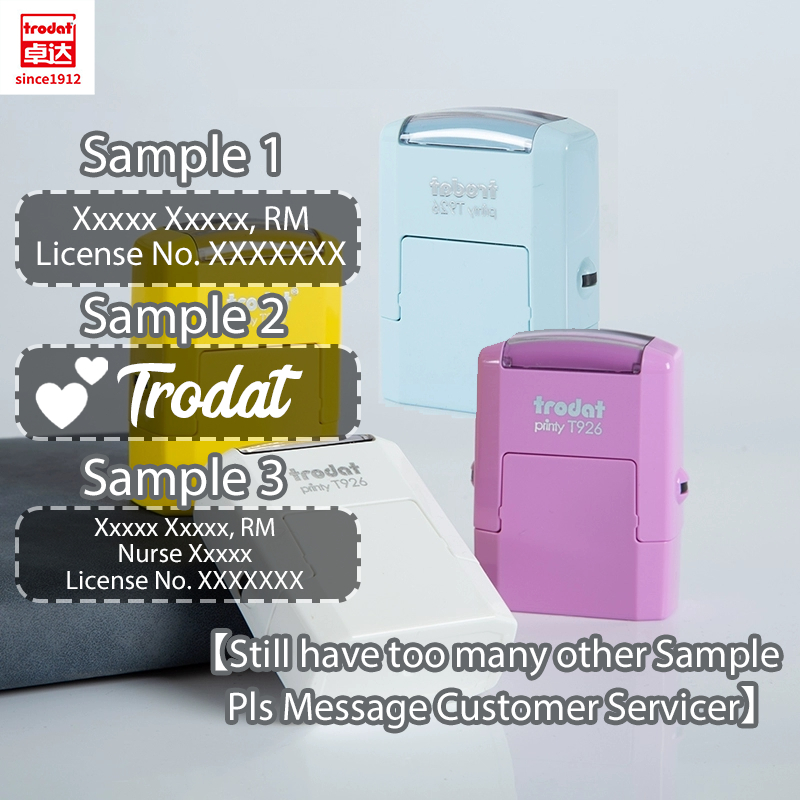 TRODAT Customized Stamp T926 Size 9*26 MM Customized Your signature/Pattern/Blessing/Any image ...