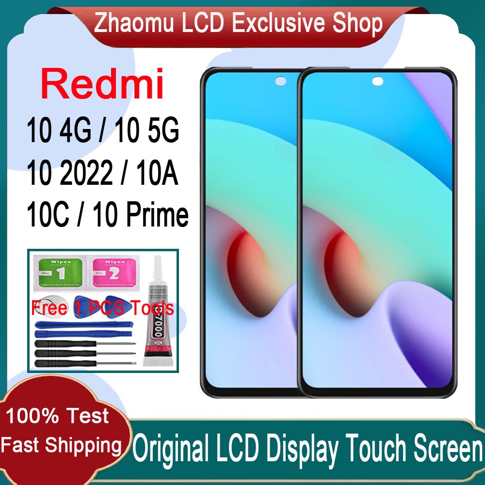 Original Redmi 10 4G 5G 10 2022 10A 10C 10 Prime LCD Display Touch ...