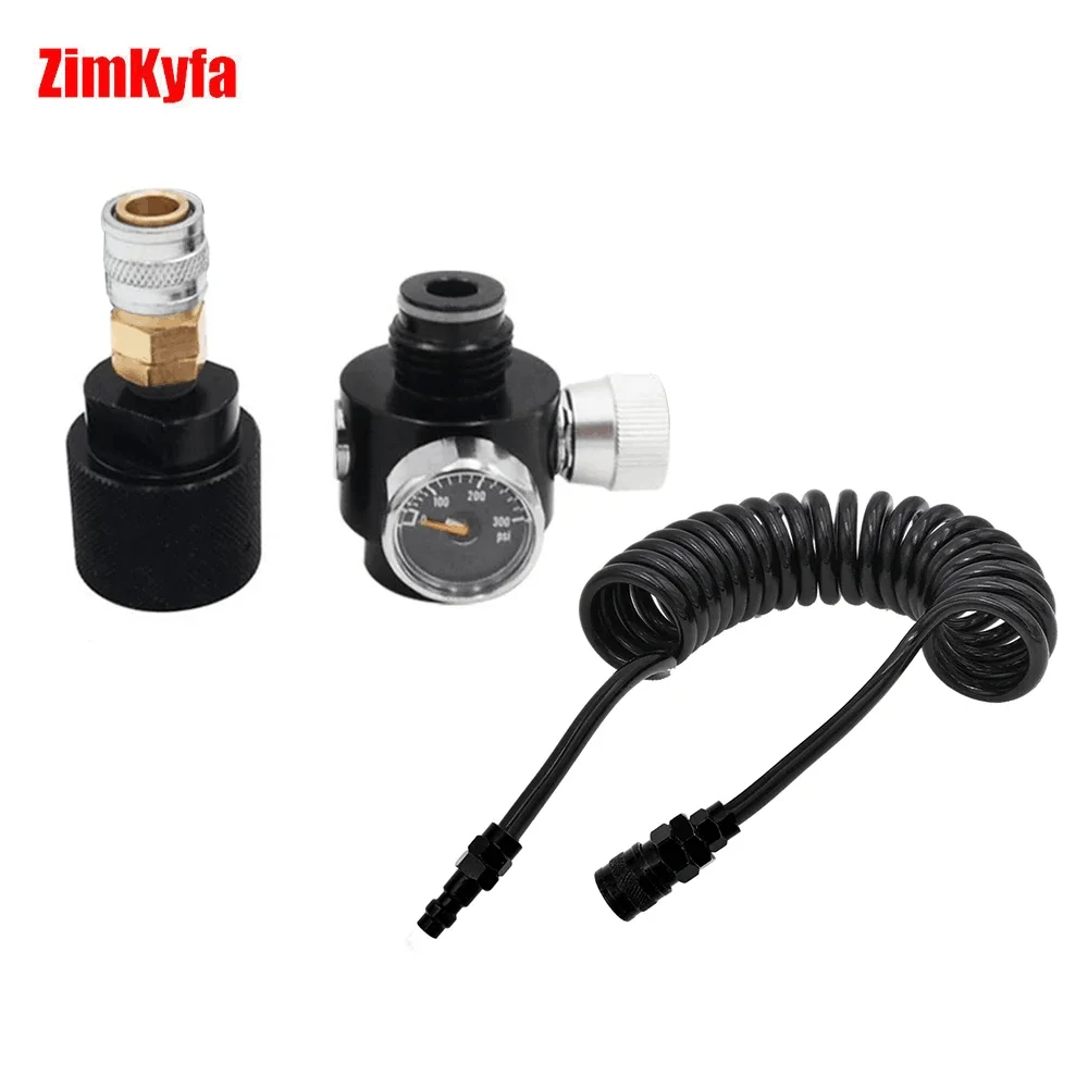 HPA SLP FLEX CO2 Regulator Valve W/100cm Low Pressure Remote Hose Coil ...