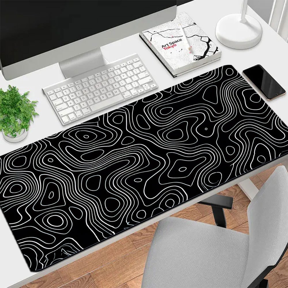 Topography Mouse Pad Topographic Map Lines Mousepads 60x30 80x40cm ...