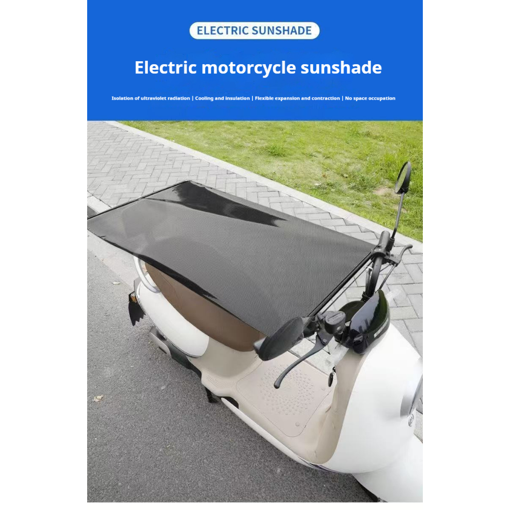 Sunscreen and rain cover for electric motorcycles, retractable rain ...