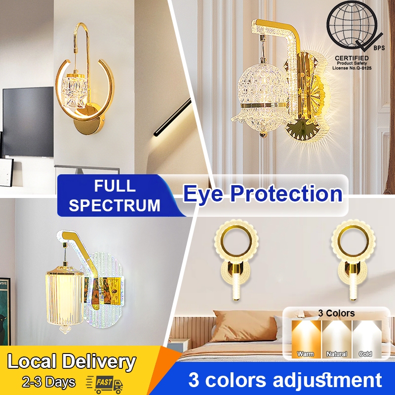 GOGEOUS Modern Crystal Wall Light Luxury Indoor Wall Light Led ...