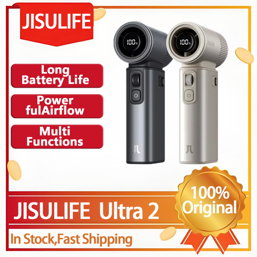 JISULIFE Ultra 2 Handheld Fan , Powerful Turbo Jet Fan, 9000mAh ...