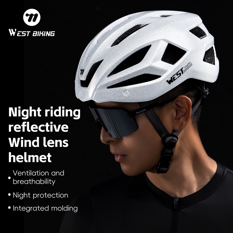 WEST BIKING Bike Helmet Integrated Molding Breathable MTB Road Bike ...