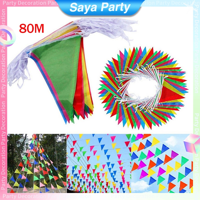 80Meter Fiesta Flag Birthday Party Grand Opening Party Decorations ...