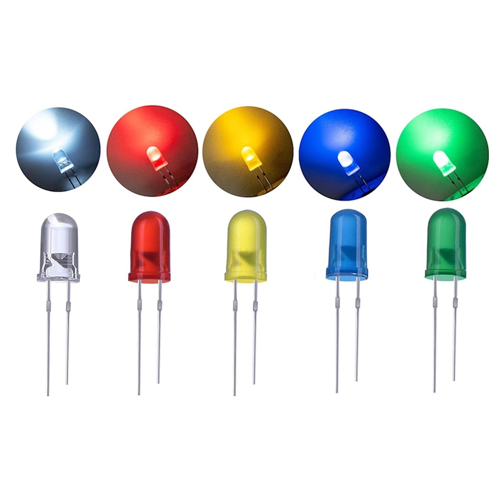 LAFVIN 25pcs 5mm LED Diode LED Light LED Bulbs 5Colors for Arduino DIY ...