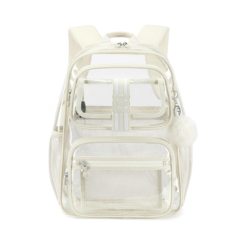 TPU transparent jelly bag middle school student school bag large ...