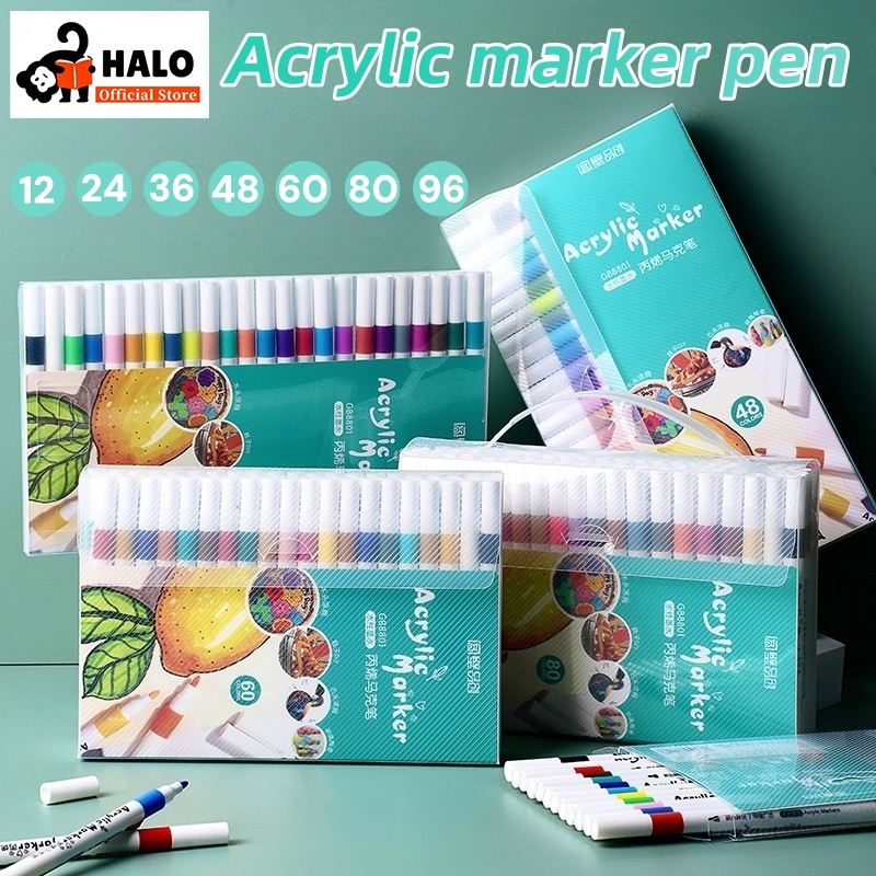 Acrylic Marker Pen Coloring Set Highlighter Colored Pen Color Marker ...