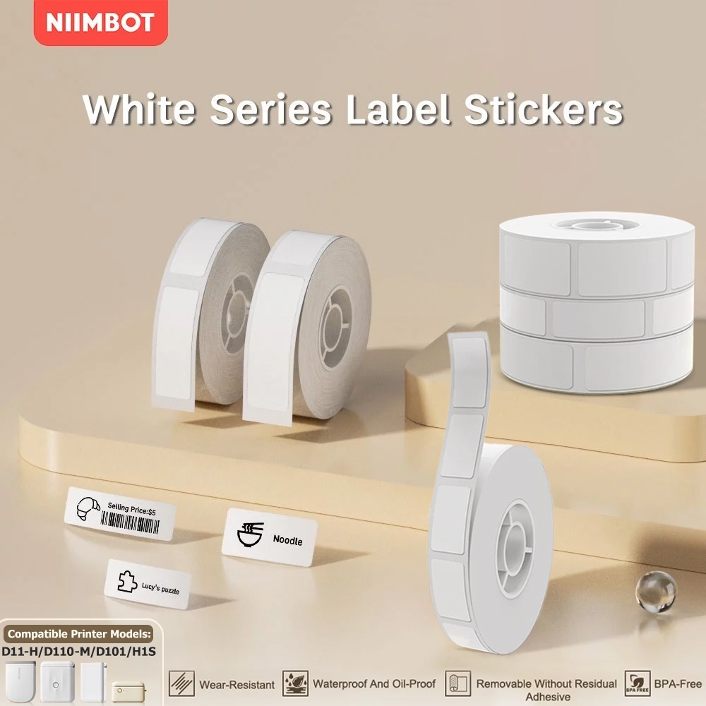 Niimbot D11, D110 white label paper, perfume labels, jewelry labels ...