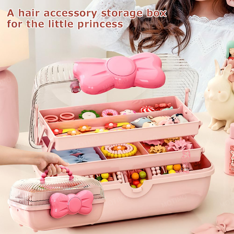 From PH 3Layer Clear Jewelry Hair Accessories Storage Box Organizer ...