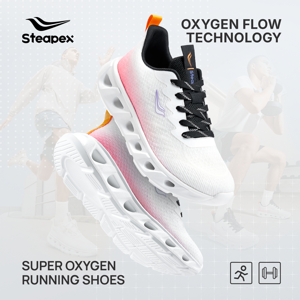 STEAPEX SUPER OXYGEN Running Shoes – Honeycomb Cushioning, Breathable ...
