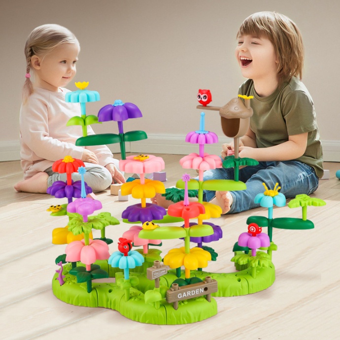Garden Building Block Flower Arrangement Toys for Early Childhood ...