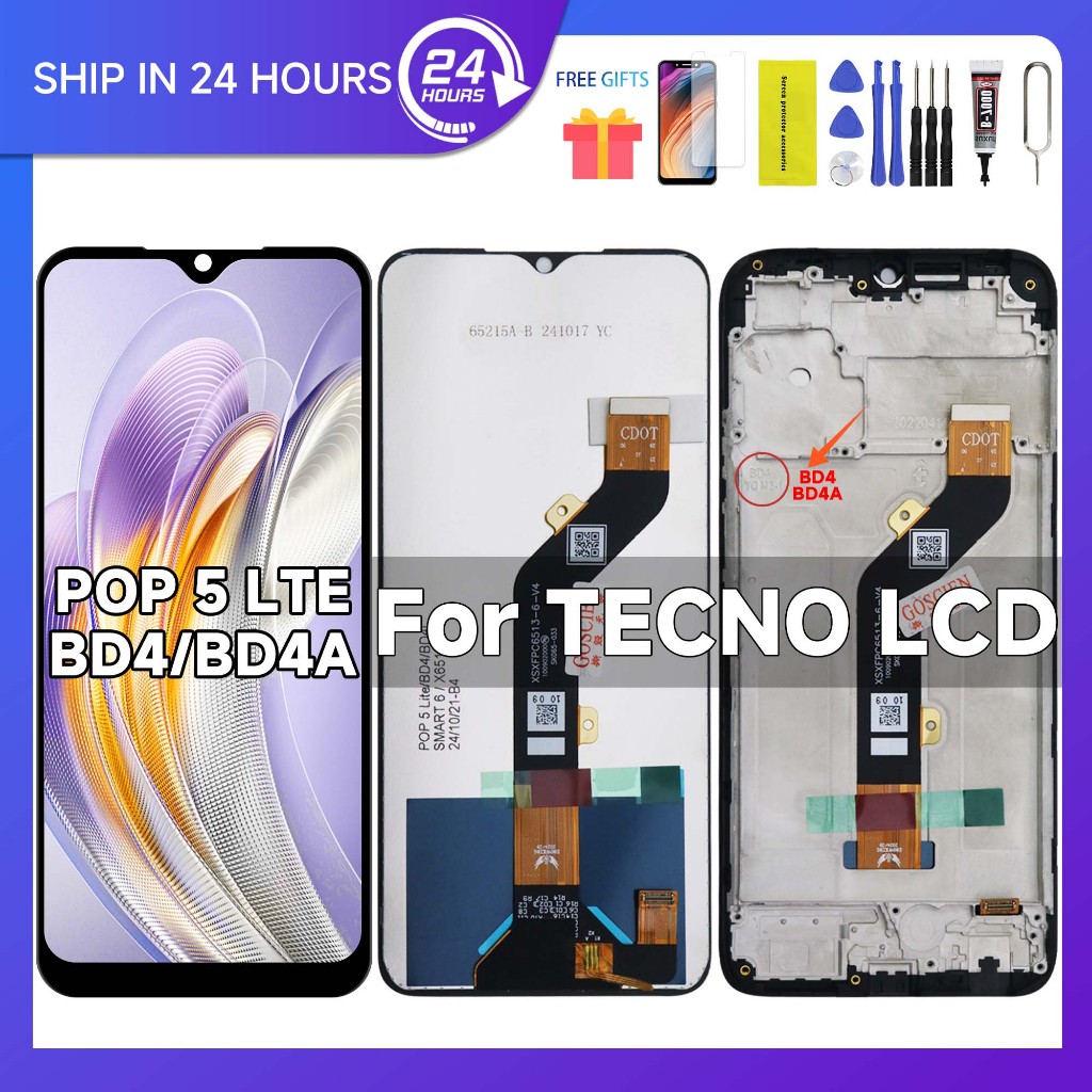 For Tecno Pop 5 LTE BD4 BD4i BD4a POP 5 Pro LCD Display Touch Screen ...