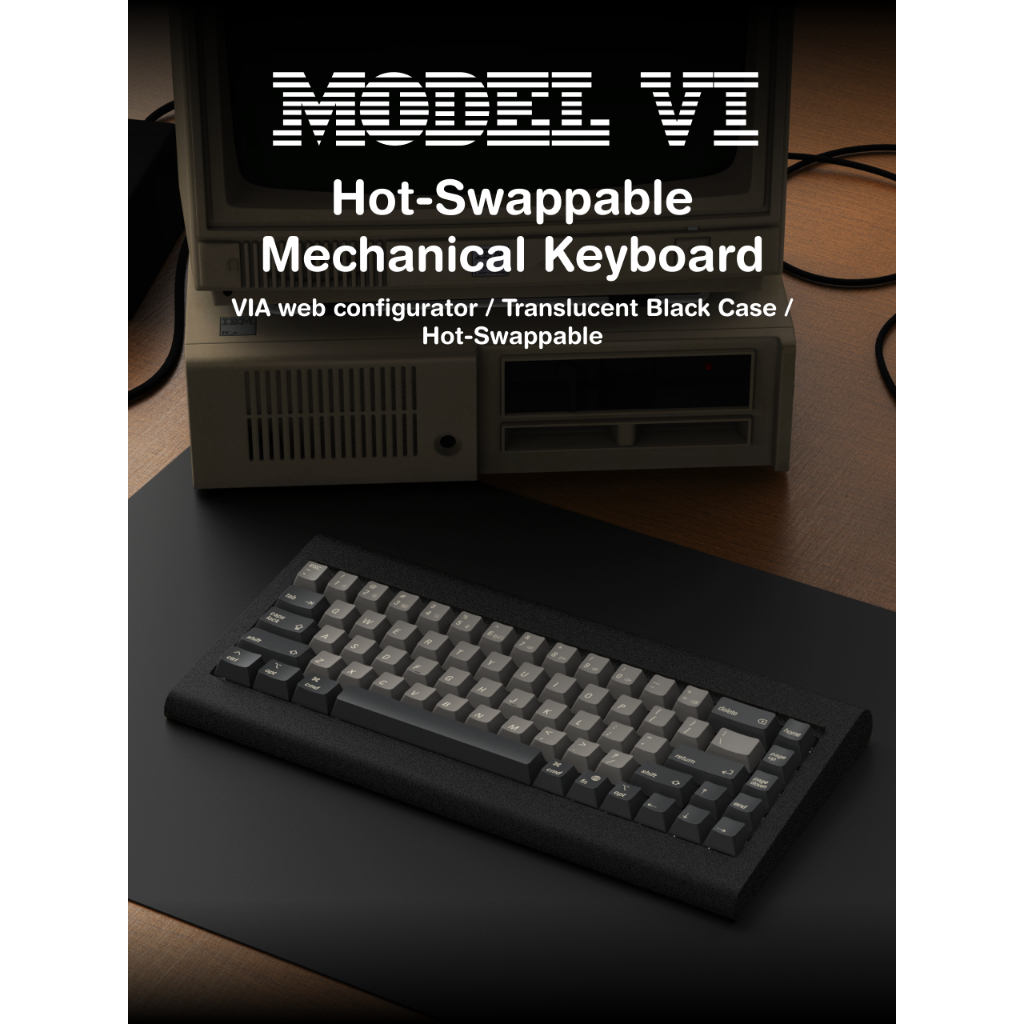 Kataaa Model VI Retro IBM PCJR Single Mode Hot Swap Mechanical Keyboard ...