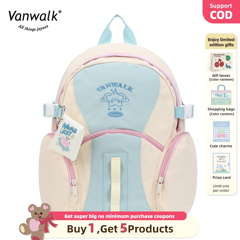 VANWALK Lucky Star V2883 College Style Women's Large Capacity Backpack ...