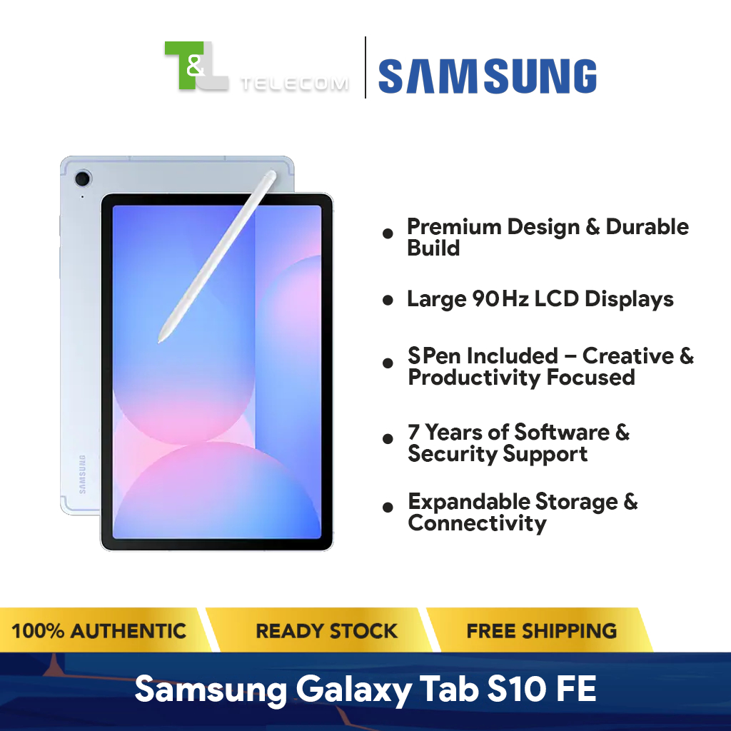 Samsung Galaxy Tab S10 FE WIFI I 8000mAh Battery | 10.9" AMOLED l ...
