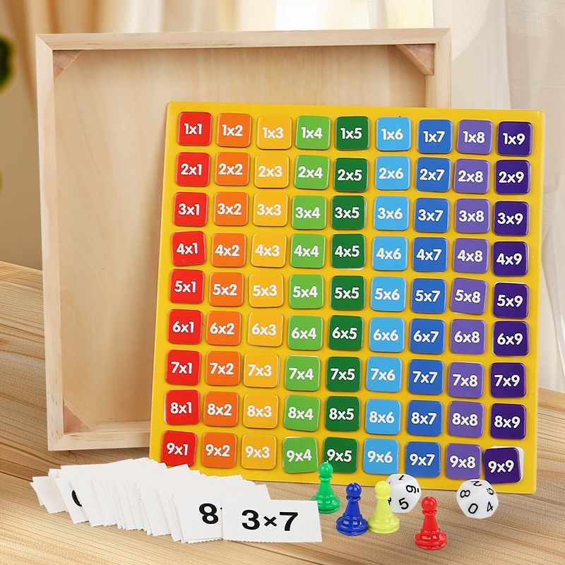 Wooden Multifunctional 2-in-1 Magnetic Multiplication Board ...