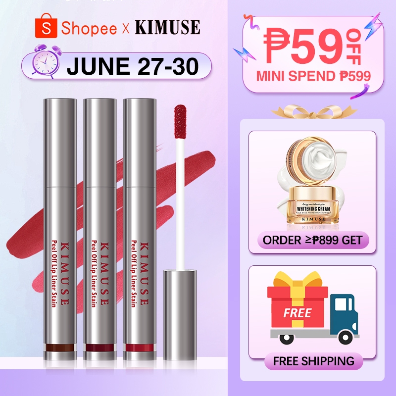KIMUSE Peel Off Lip Liner Stain 12 Hours Long Lasting Cosmetic ...