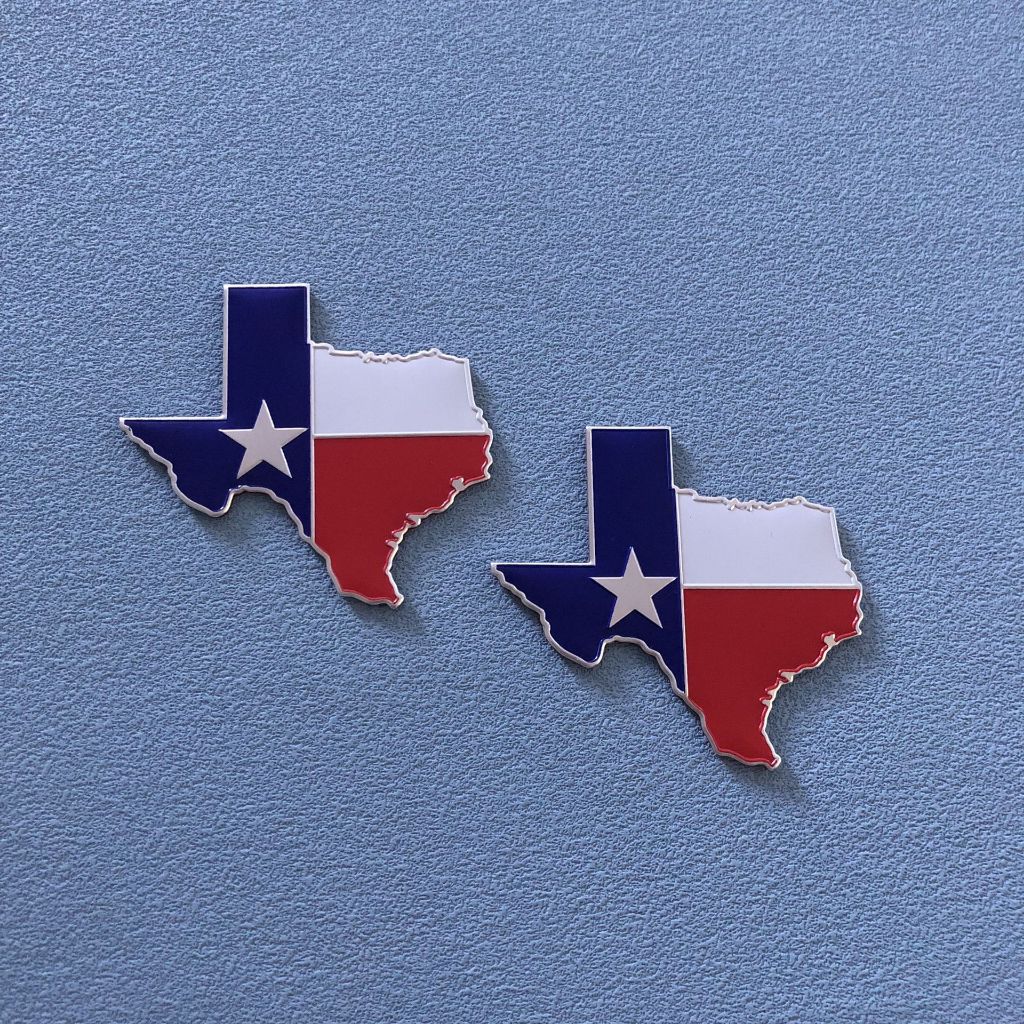 National Flag Stickers American Texas Flag Texas Metal Labels Texas Map ...
