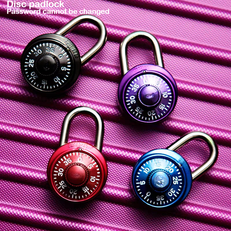 Rotary Password Lock Circular Padlock Mini Portable Combination Padlock ...