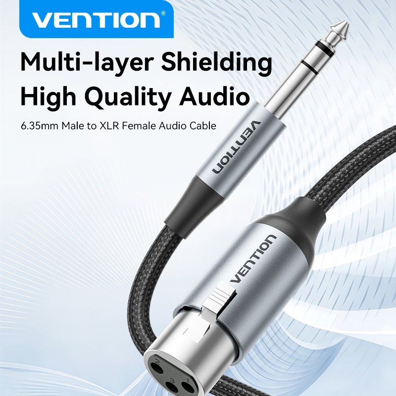 Vention 6.35mm TRS to XLR Cable (XLR to TRS Cable) Male to Female ...