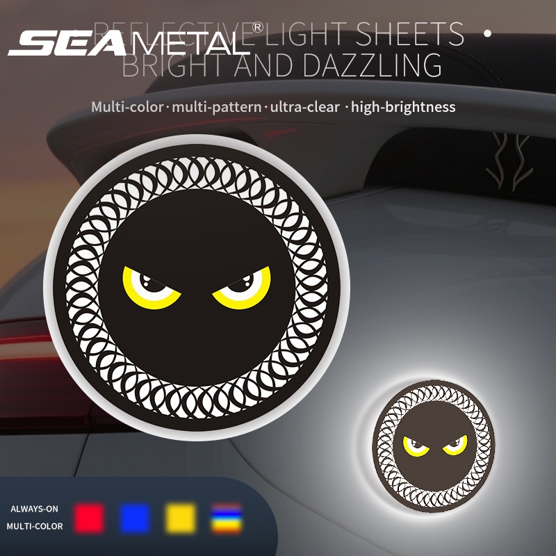 SEAMETAL Motorcycle Turn Signal Reflector Sticker Light Daytime ...