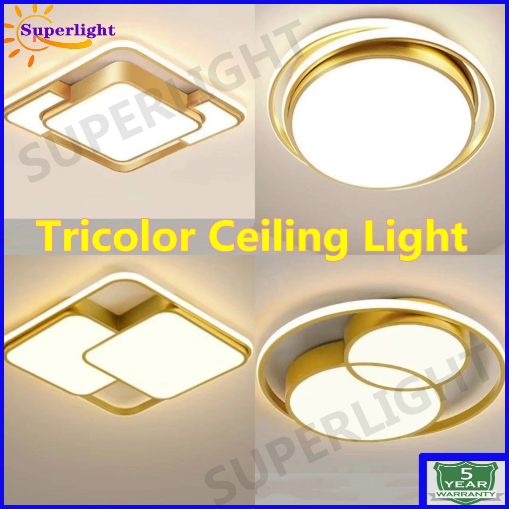 3 Color Ceiling Light Modern LED Ceiling Lamp Chandelier for Living ...