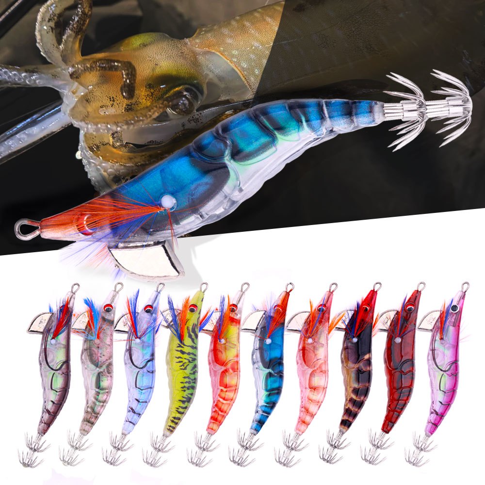HENGJIA 1PC Squid Bait Artificial Jigging Lures Slow Sinking Squid ...