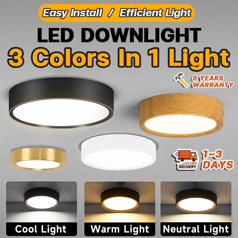 Pin Light Surface Mounted Led Downlight Ceiling Light Tricolor Pinlight ...