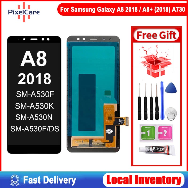 Pixelcare LCD For Samsung Galaxy A8 2018 A530 / A8+ (2018) A730 LCD ...