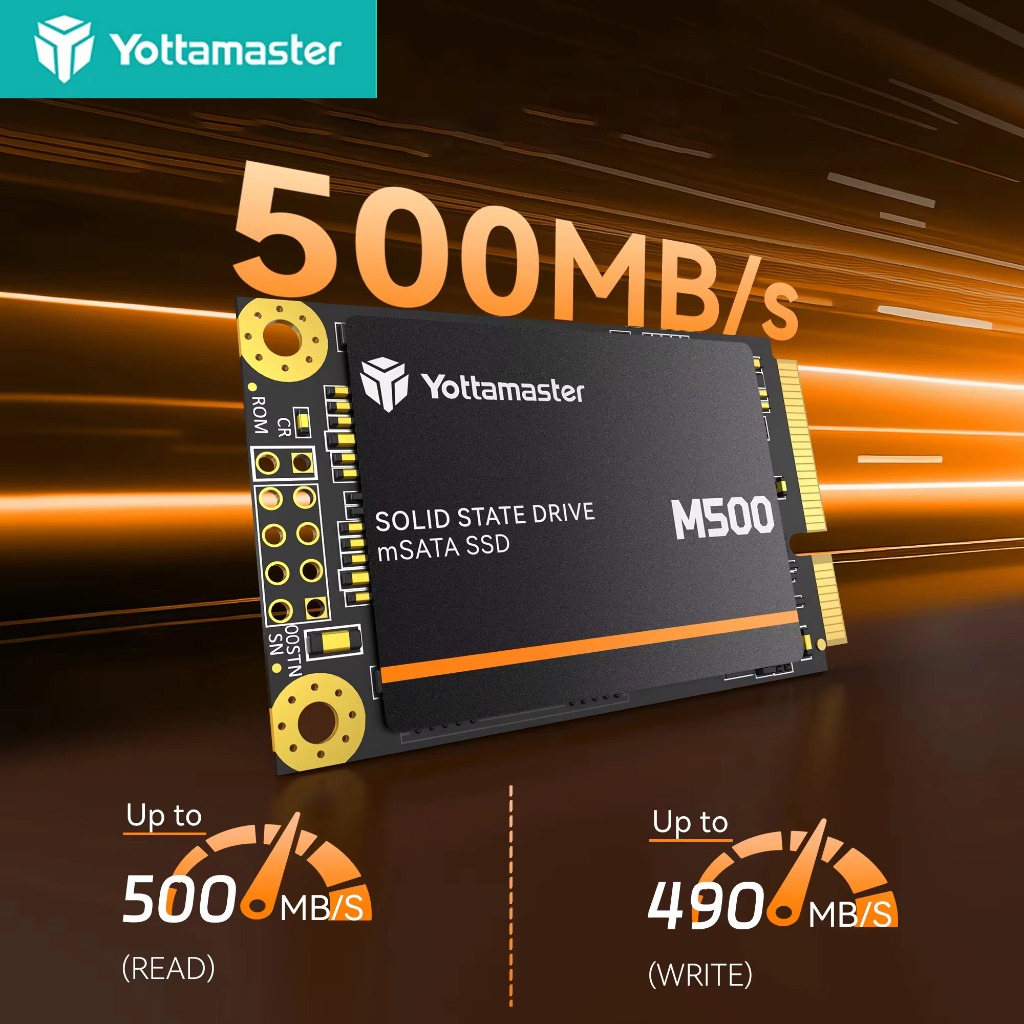 Yottamaster M500 mSATA Harddisk SSD SATA III 6Gbps 3D NAND Internal ...
