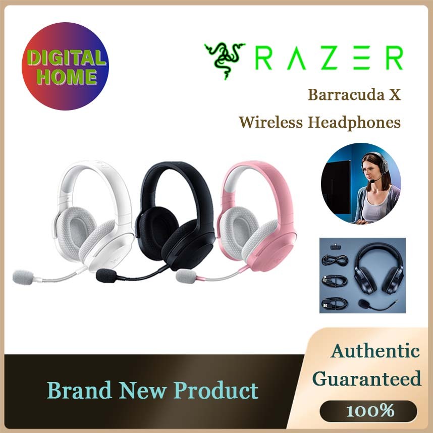 Razer Barracuda X Wireless Headphones Removable microphone 50 hours of ...