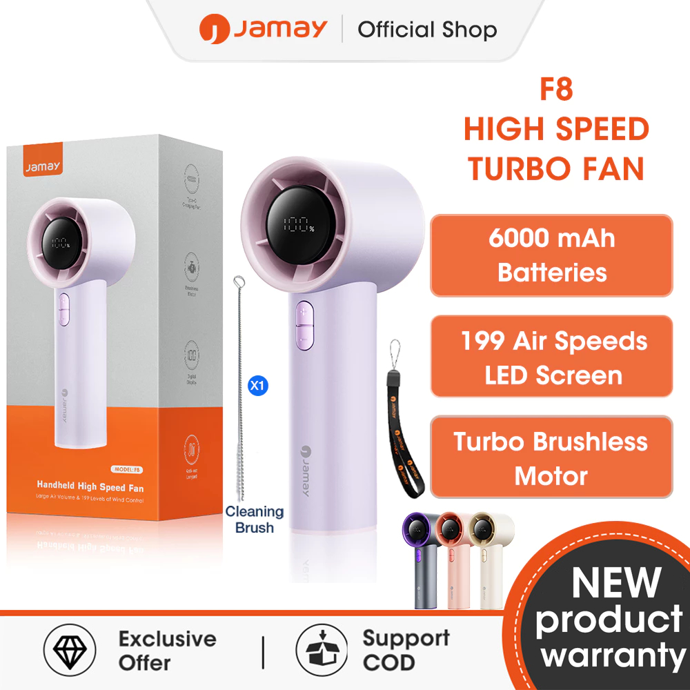 Jamay Mini Fan High Speed Cooling 199 Wind Speeds Mini Turbine Fan with ...