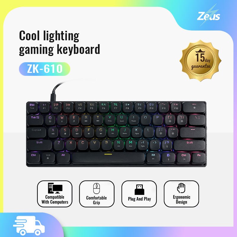 Zeus.60% ultra-compact mechanical keyboard wired key and cable ...