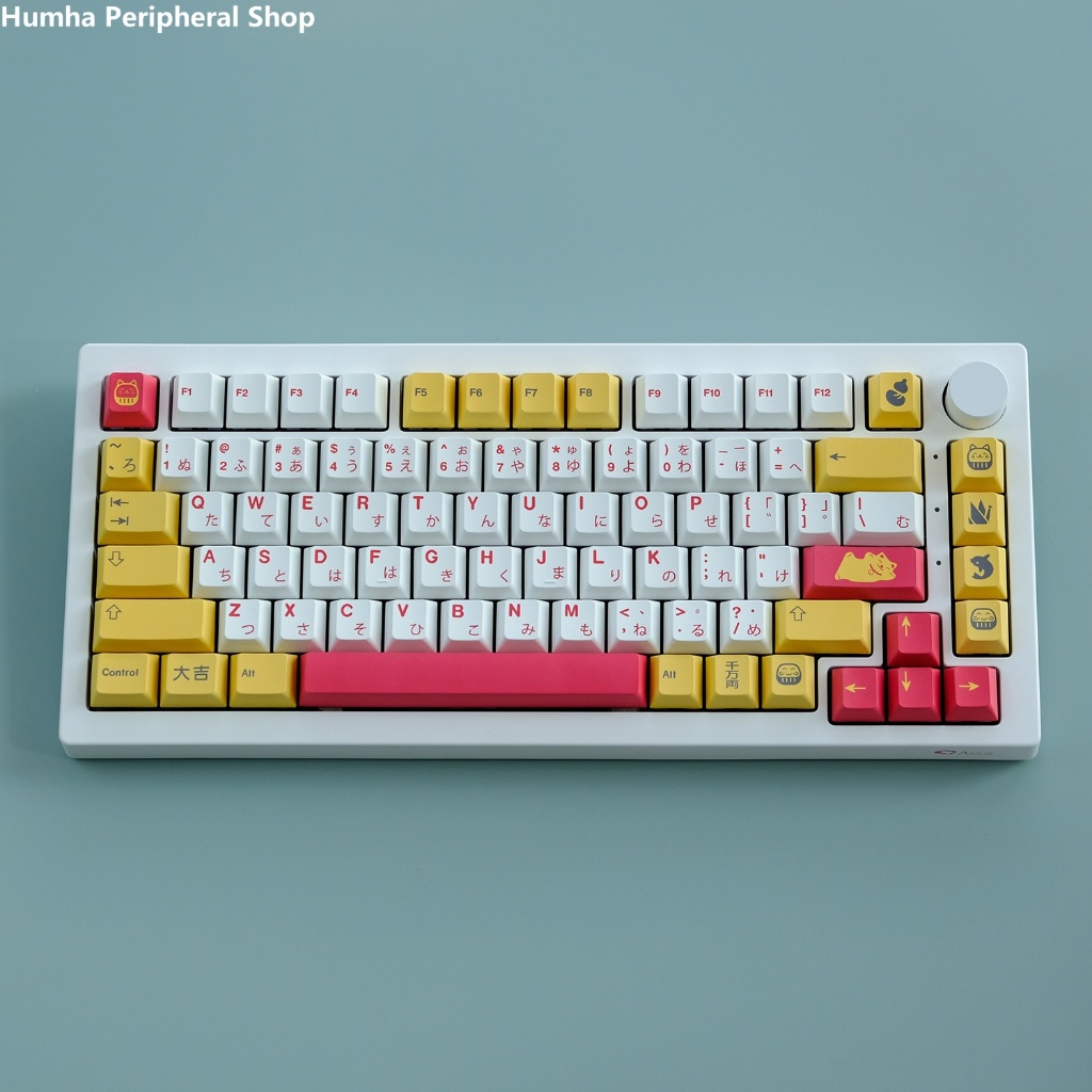 Humha Lucky Cat keycap PBT material Dye-Sublimation Cherry profile ...