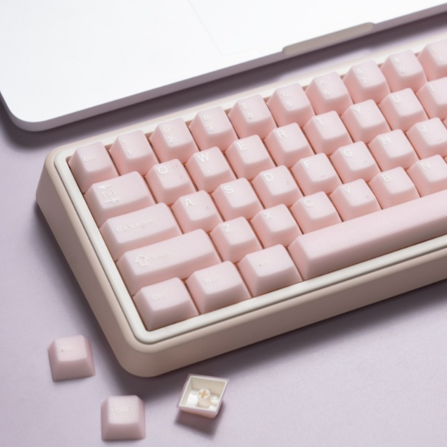 121 Keys Matte Jelly Pink Double Shot PBT Keycaps Set for Cherry ...