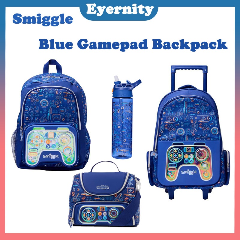 Smiggle Blue Gamepad Virtual Classic Backpack Collection for primary ...
