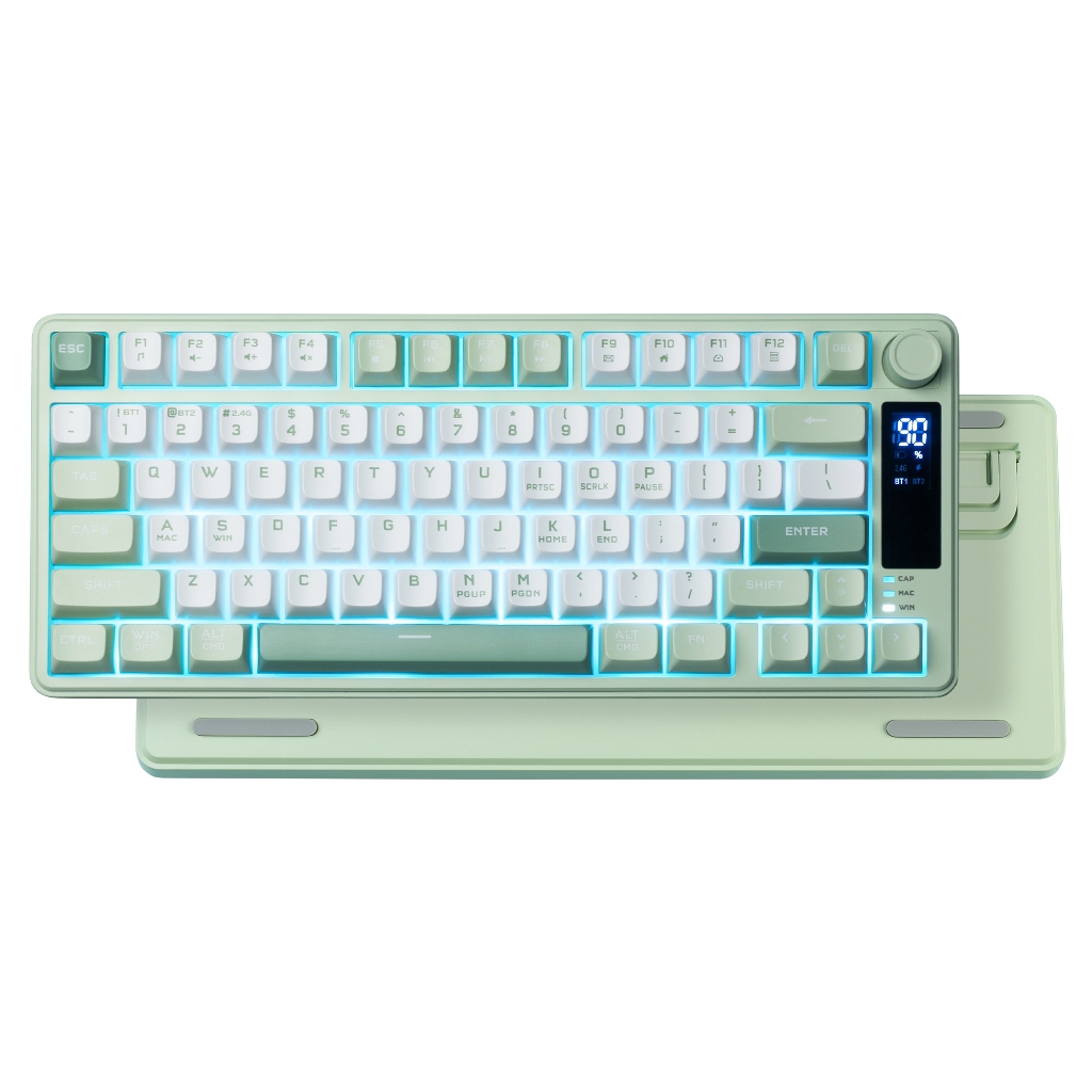 Womier DK75 Wireless Membrane Gaming Keyboard with Knob&OLED Display ...
