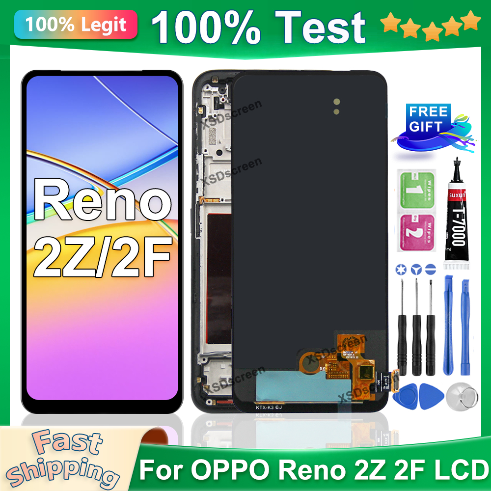 For OPPO Reno 2F 2Z LCD Display CPH1989 PCKM70 Touch Screen Digitizer ...
