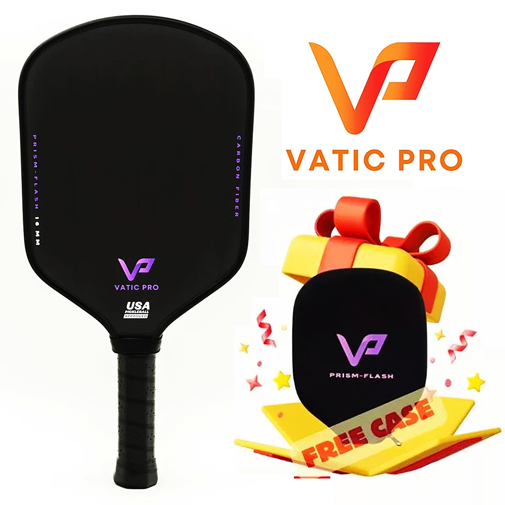 Vatic Pro Prism Flash Pickleball Paddle Carbon Fibre 16mm Includes ...