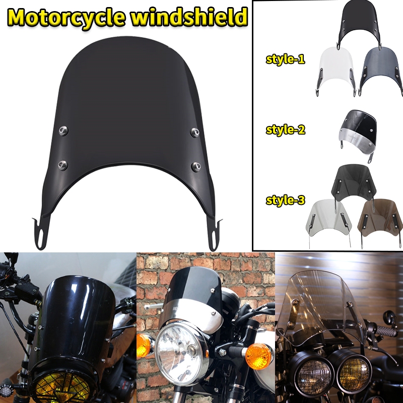 Motorcycle Windshield Windscreen Motorbike Wind Deflector Universal ...