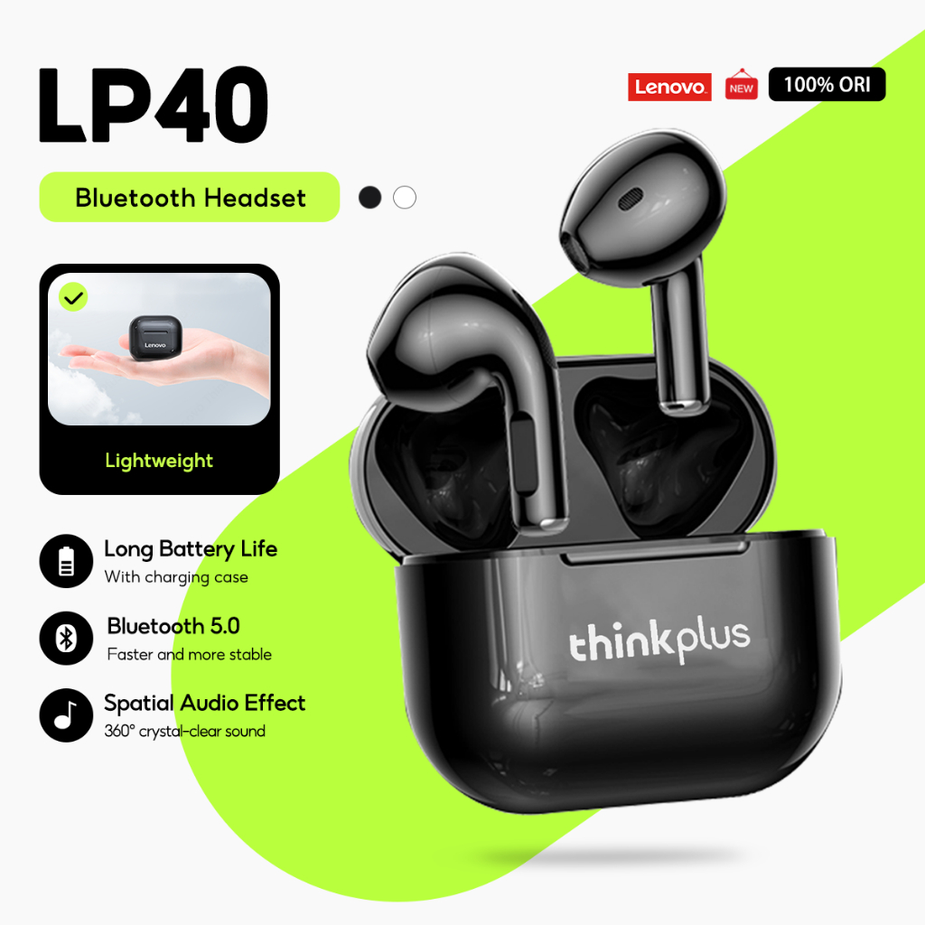 Lenovo Earbuds LP40 PRO And LP40 LP40S IPX5 True Wireless Earphone Bluetooth 5.1 HD Stereo Low ...
