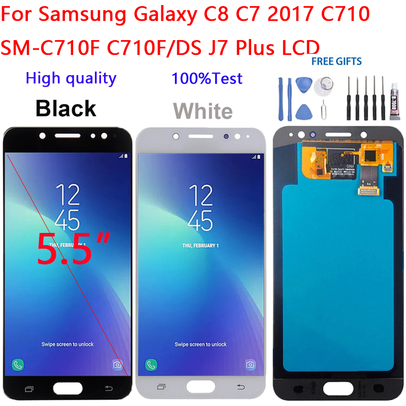Ori/AMOLED 5.5'' For Samsung Galaxy C8 C7 2017 C710 SM-C710F C710F/DS ...