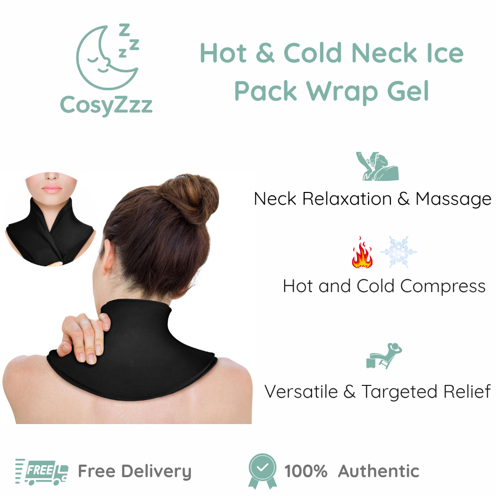 Neck Ice Pack Wrap Gel - Upgraded Ice Packs for Neck Reusable, Hot and ...