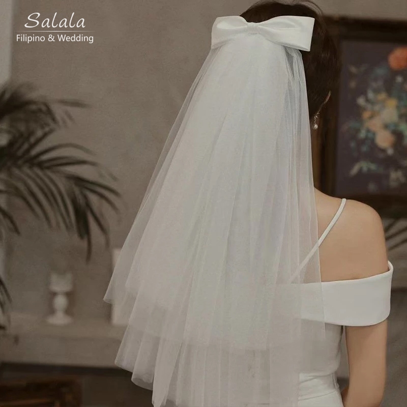 COD Church veil Wedding Veil Long Double Layer Bridal Veil White with ...