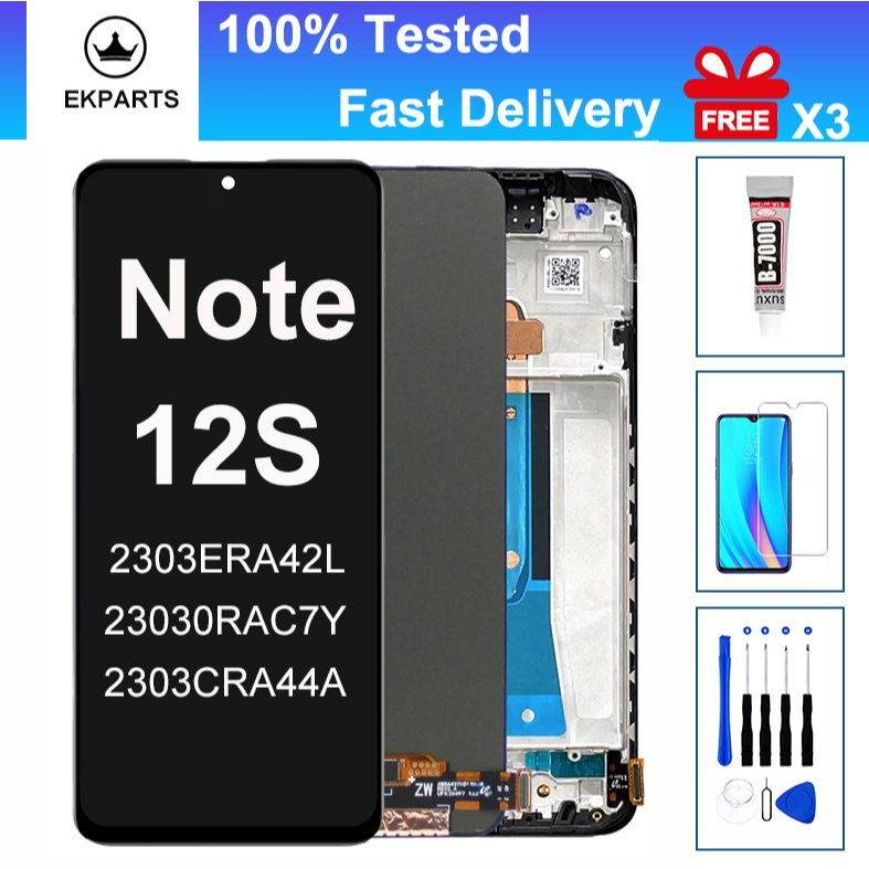 IPS LCD For Xiaomi Redmi Note 12S 2303CRA44A Display Touch Screen ...
